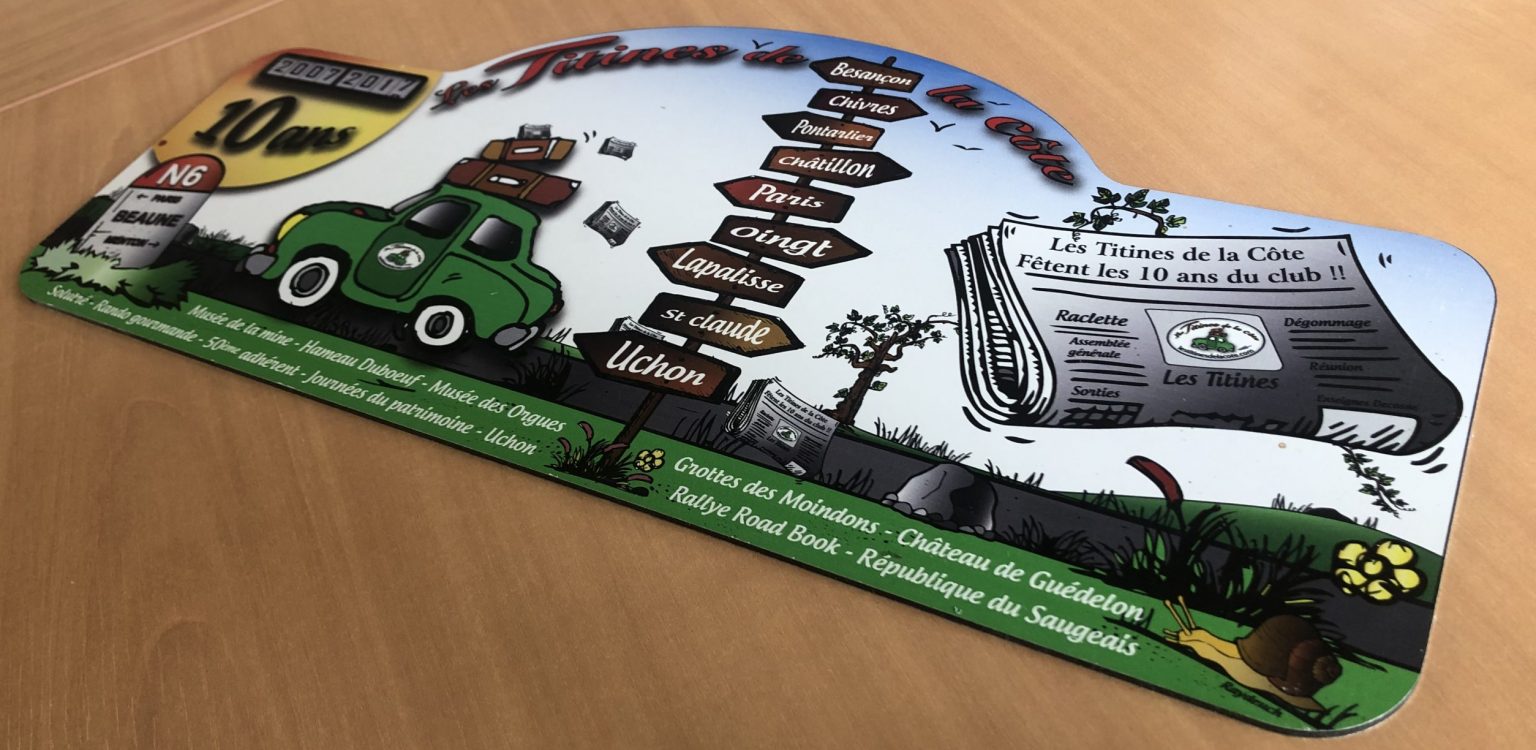 Plaque de rallye personnalisée PVC - LEONARD DIJON
