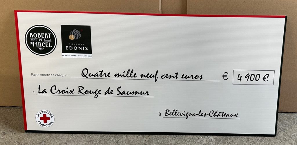 Chèque géant personnalisé en carton (faux chèque) - LEONARD DIJON