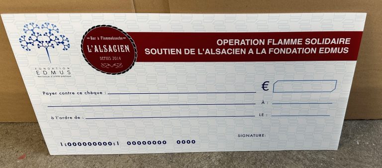 Chèque géant personnalisé en carton (faux chèque) - LEONARD DIJON
