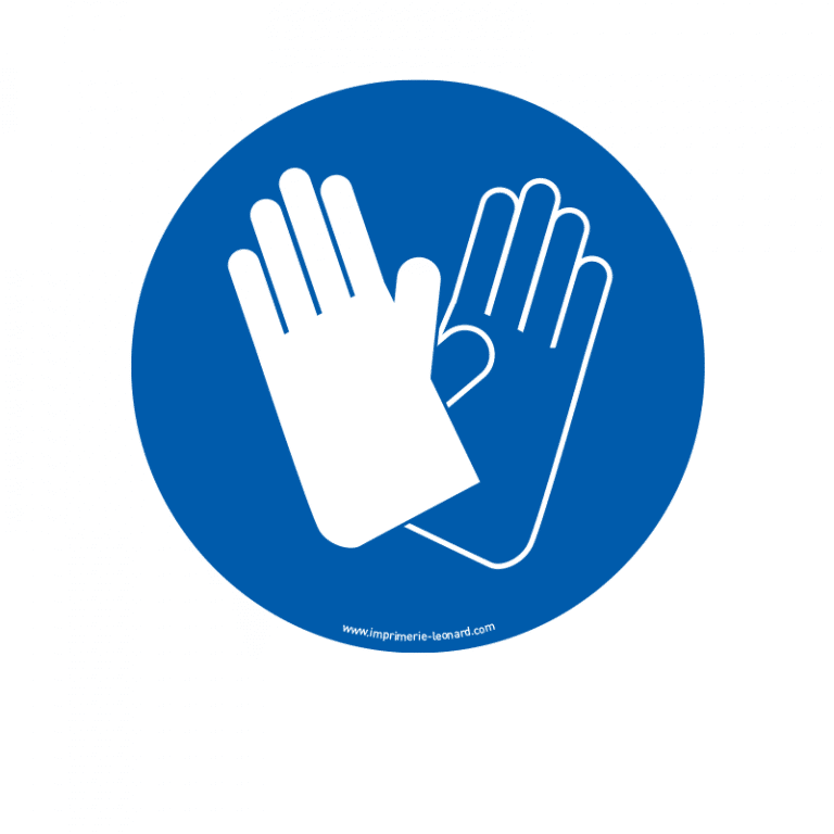Panneau EPI port des gants de protection obligatoire - LEONARD DIJON