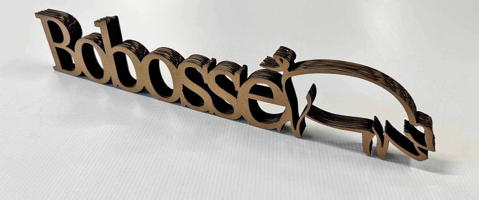 Petit logo signature en carton multi cannelures - LEONARD DIJON