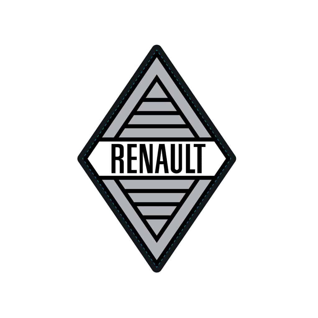 Sticker Renault Logo Vintage gris - LEONARD DIJON