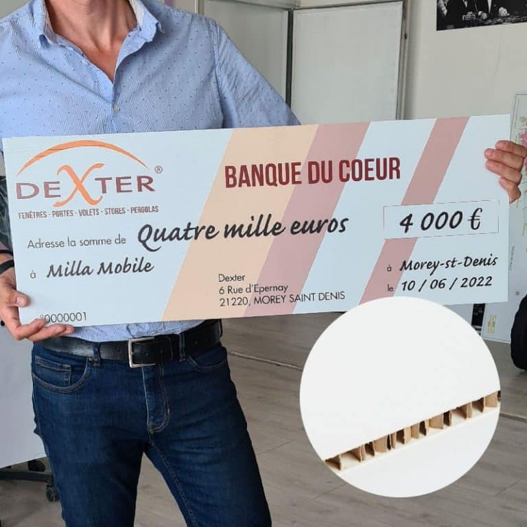 Chèque géant personnalisé en carton (faux chèque) - LEONARD DIJON